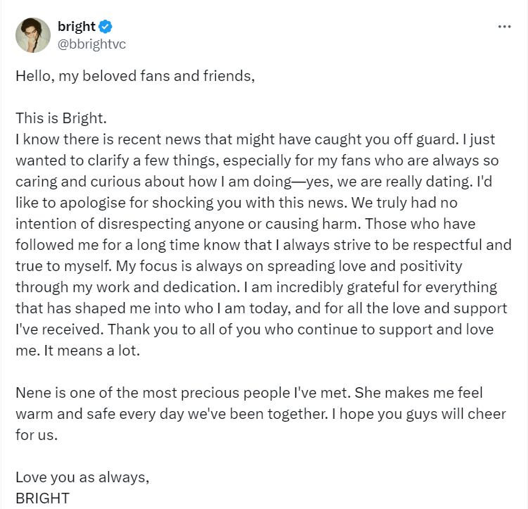 泰国明星Bright和Nene牵手同游日本！恋情曝光，双方承认！ – Thaiwave.club